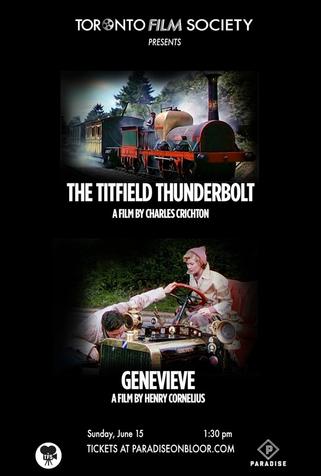 Double Feature: The Titfield Thunderbolt and Genevieve movie large poster.